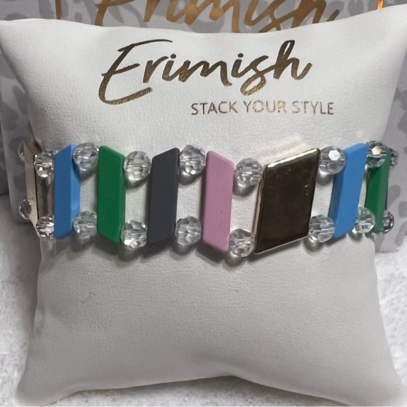 Erimish | Jewelry | New Erimish Bracelet Milano Pink Green Blue Gray ...